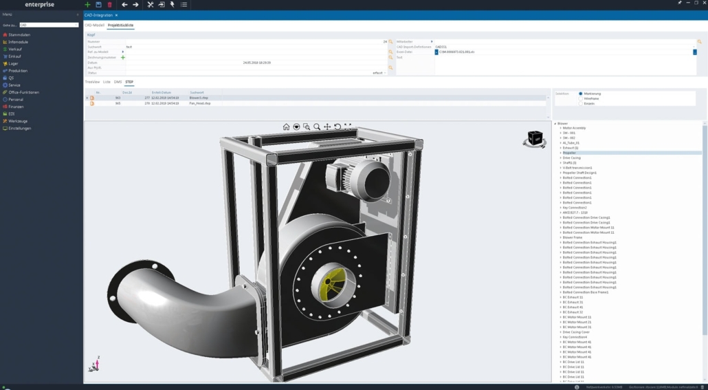 mechanical and plant engineering - ERP industry solution - TimeLine